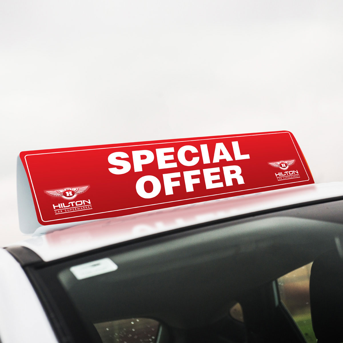 The Pyramid Car Topper for Car Forecourt Advertising