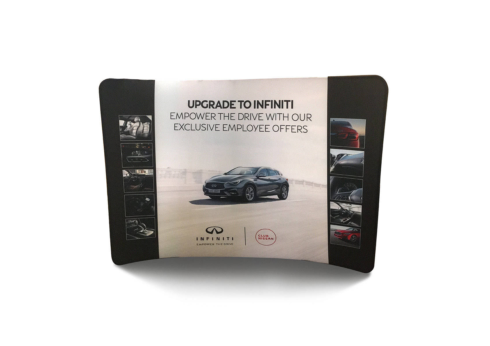 Formulate Curved Fabric Showroom Displays | Curved Backdrop Display Stands