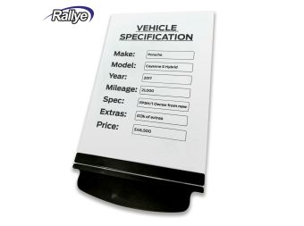 Acrylic Showroom Specification Card Stands | Acrylic Information Stands