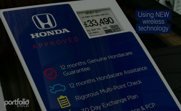 Wireless Digital Pricing Displays for Car Sales - Portfolio Display
